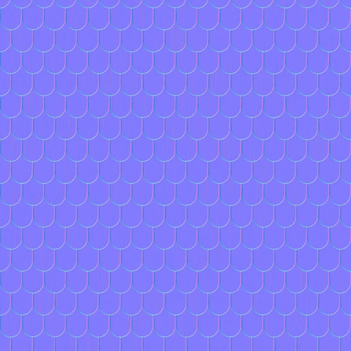 Wooden Shingle Roof PBR Texture