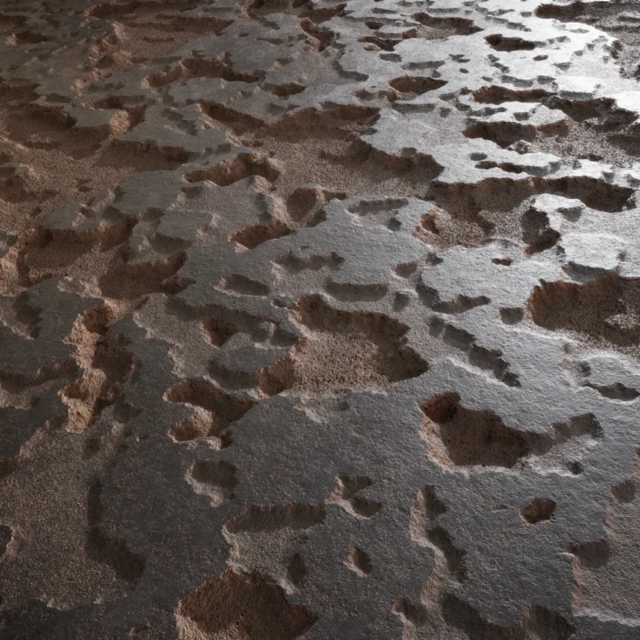 Black Dusty Rock PBR Texture