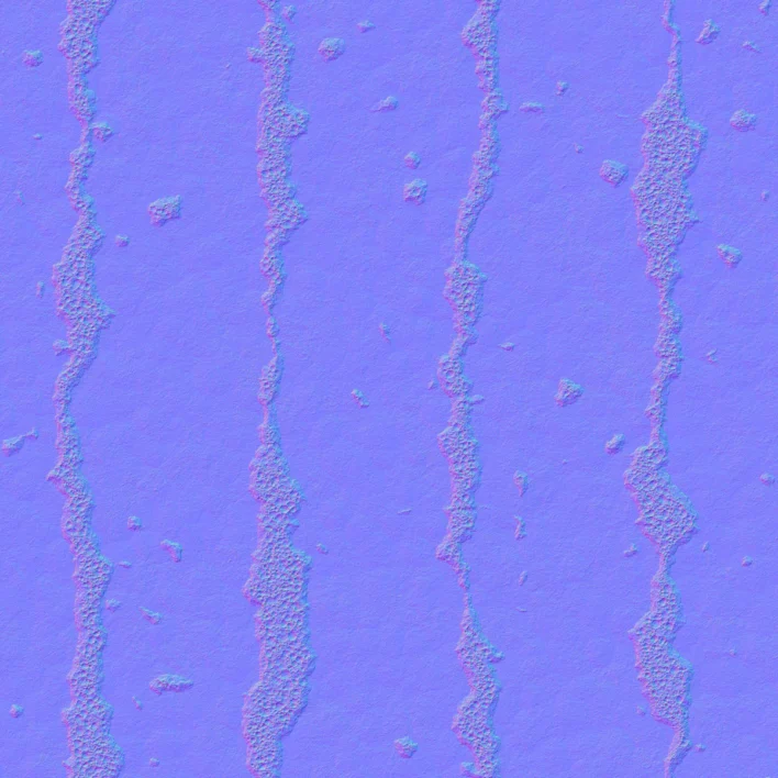 Damaged Painted Concrete PBR Texture