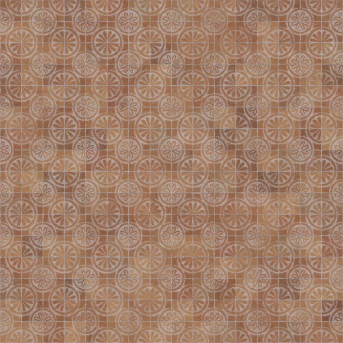 Dusty Patterned Clay Tiles PBR Texture