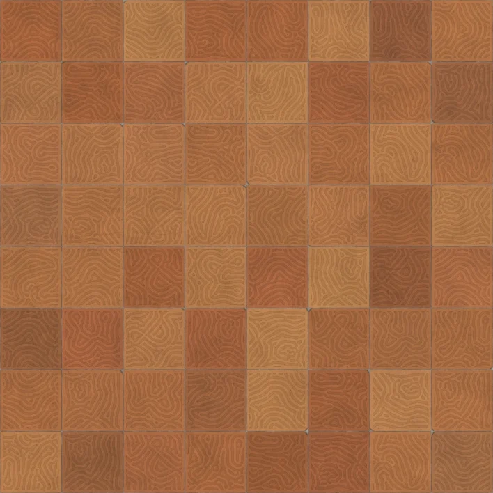 Patterned Clay Tiles PBR Texture