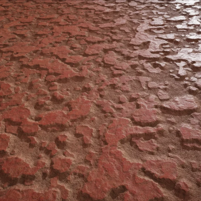 Red Dusty Rock PBR Texture