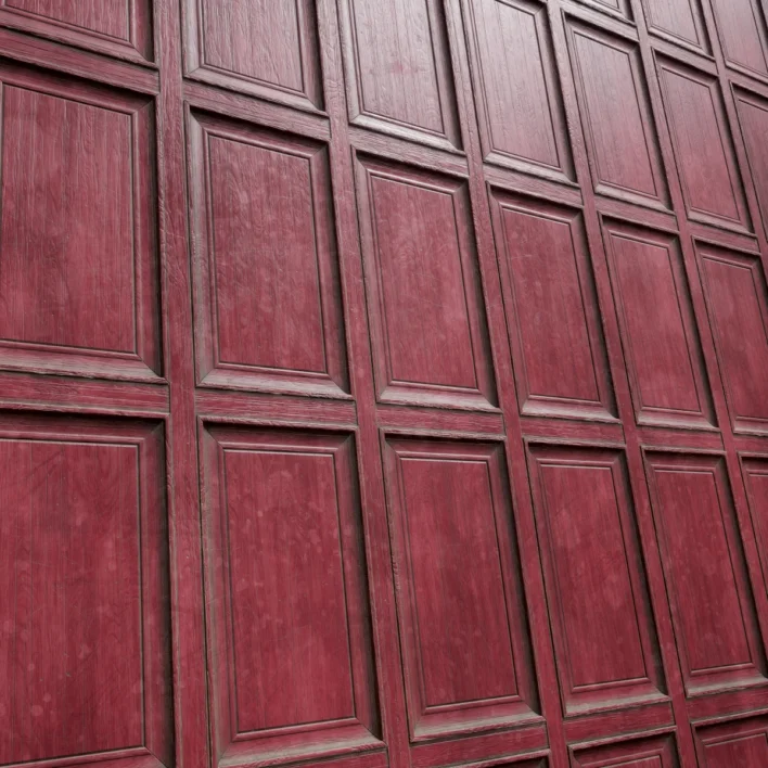 Red Old Wooden Panels PBR Texture