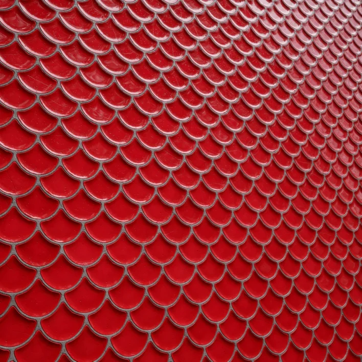 Red Scale Tiles PBR Texture