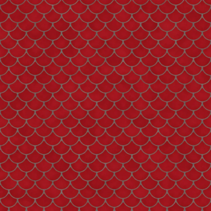 Red Scale Tiles PBR Texture