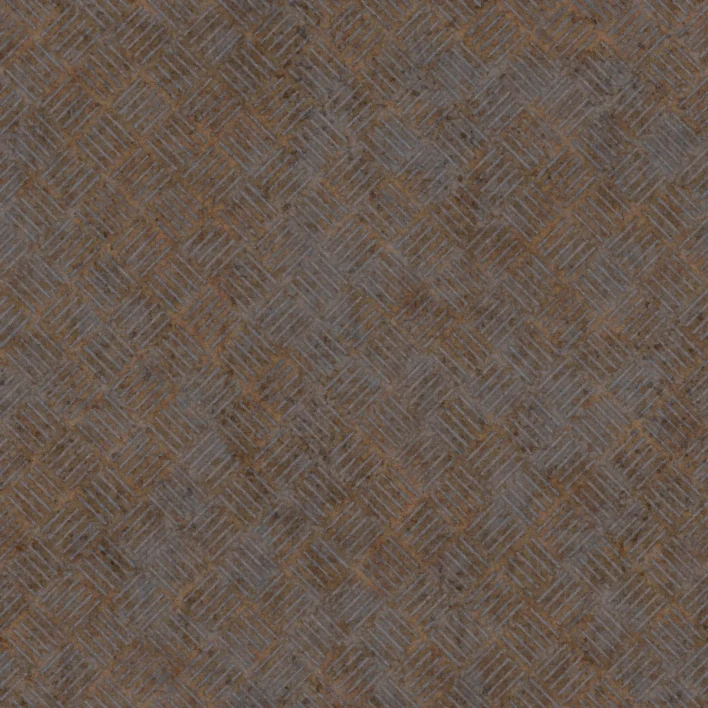 Rusty Thread Metal Plate PBR Texture