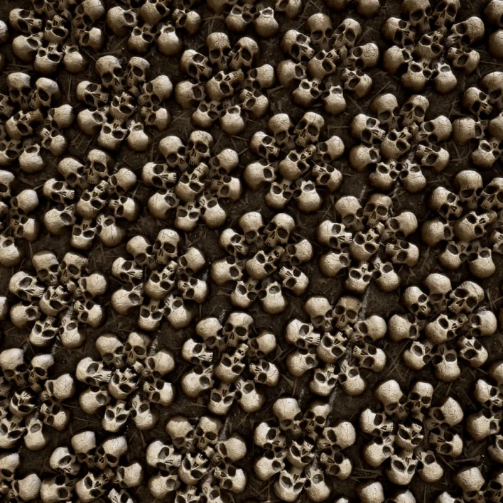 Skull Pattern Ground PBR Texture