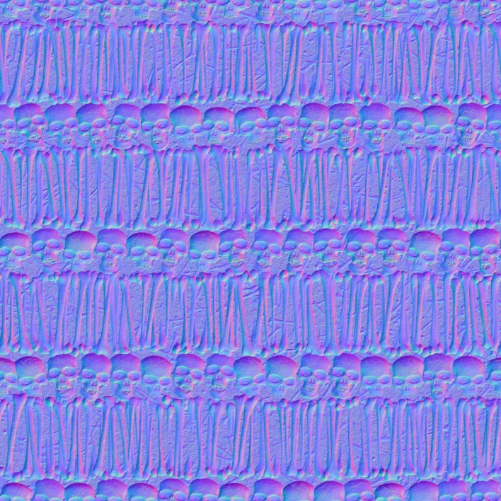 Skull Pattern Ground PBR Texture