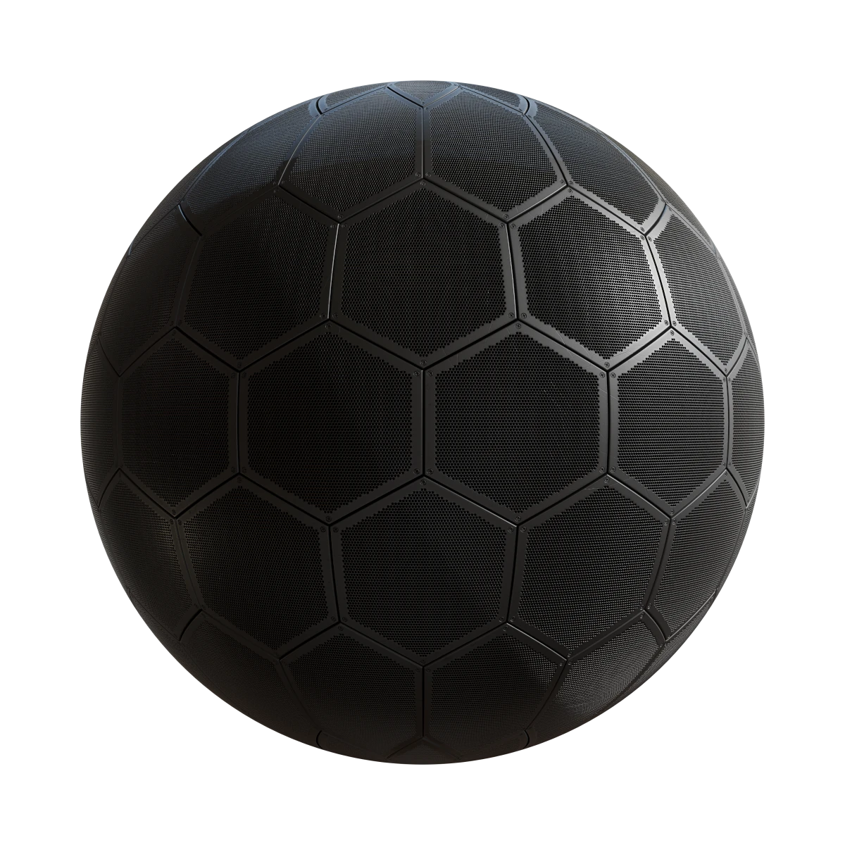 Black Hexagonal Soundproof Panels PBR Texture