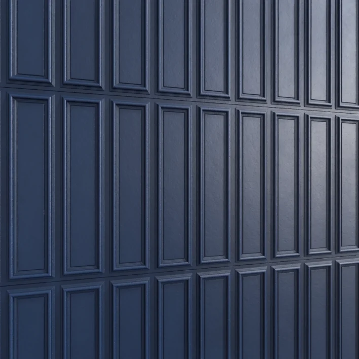 Blue Wall Panel PBR Texture