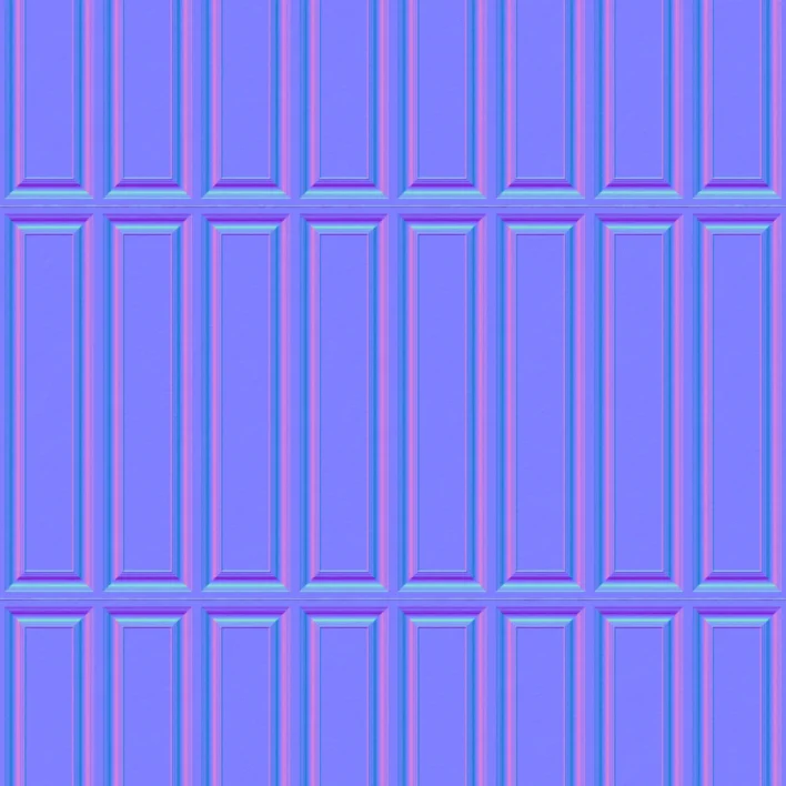 Blue Wall Panel PBR Texture