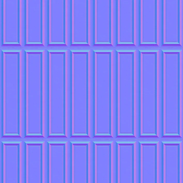 Blue Wall Panel PBR Texture