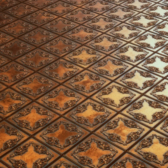 Copper Tiles PBR Texture