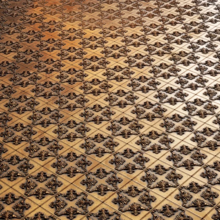 Copper Tiles PBR Texture
