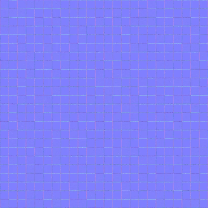 Damaged Small Blue Tiles PBR Texture