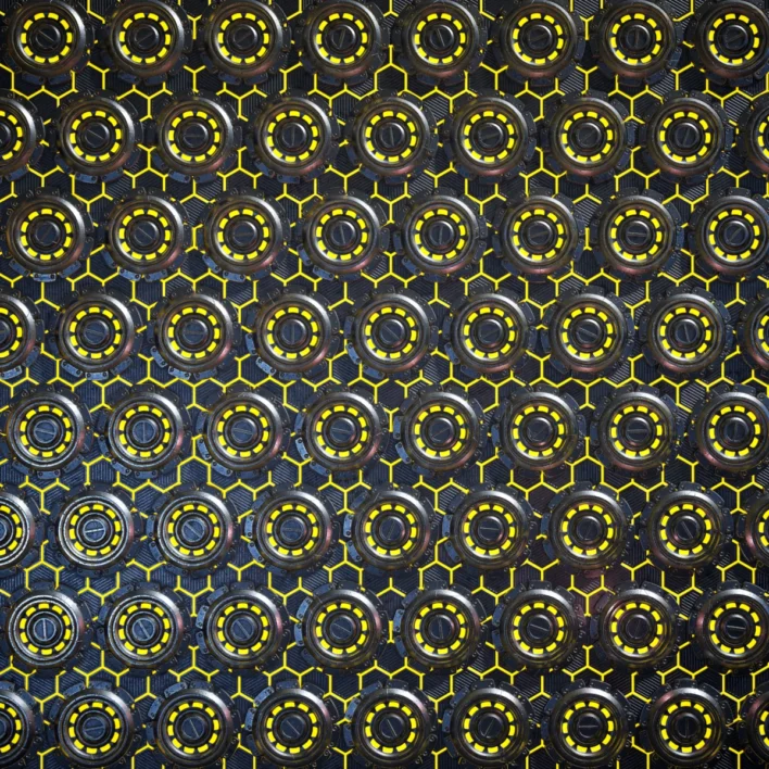 Metal Spaceship Wall PBR Texture