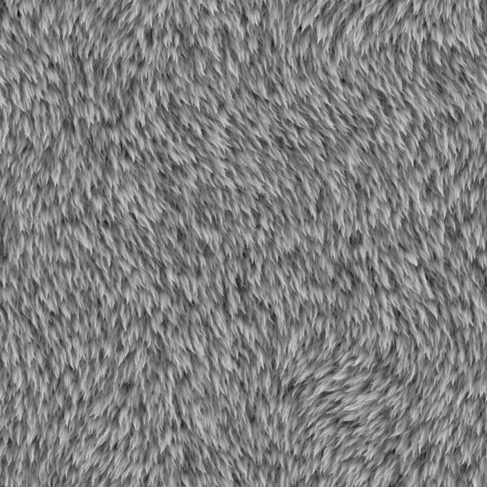 White Fur Fabric PBR Texture