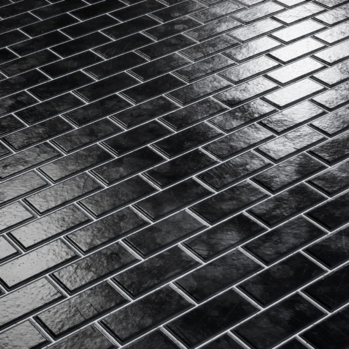 Black Brick Tiles PBR Texture