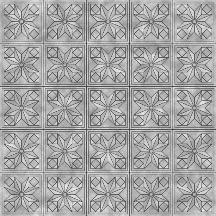Concrete Patterned Tiles PBR Texture