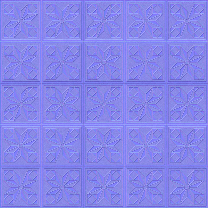 Concrete Patterned Tiles PBR Texture