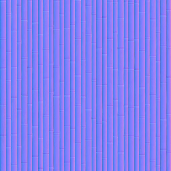 Old Bamboo Wall PBR Texture