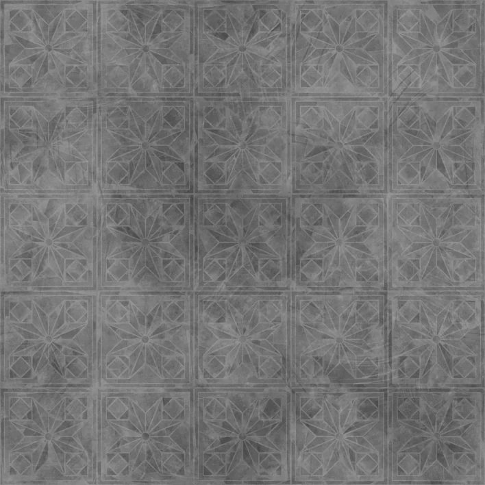 Old Concrete Patterned Tiles PBR Texture