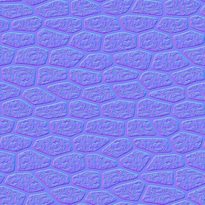 Patterned Clay Ceramic PBR Texture