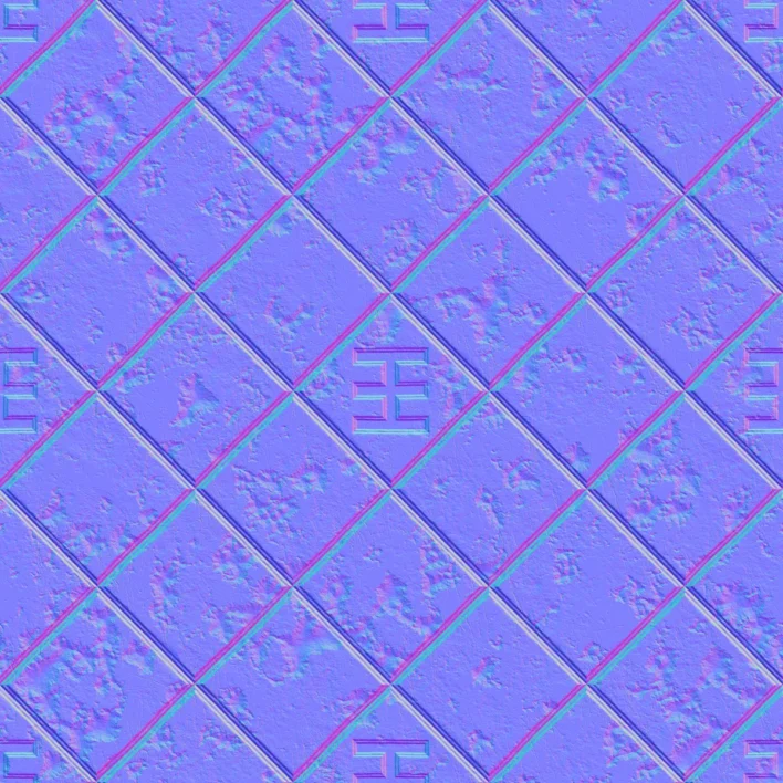 Ancient Stone Tiles PBR Texture