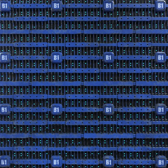 Blue Spaceship Grate PBR Texture