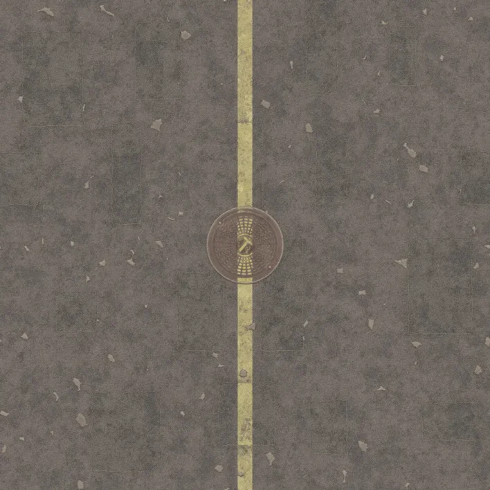 Dusty Asphalt Road PBR Texture