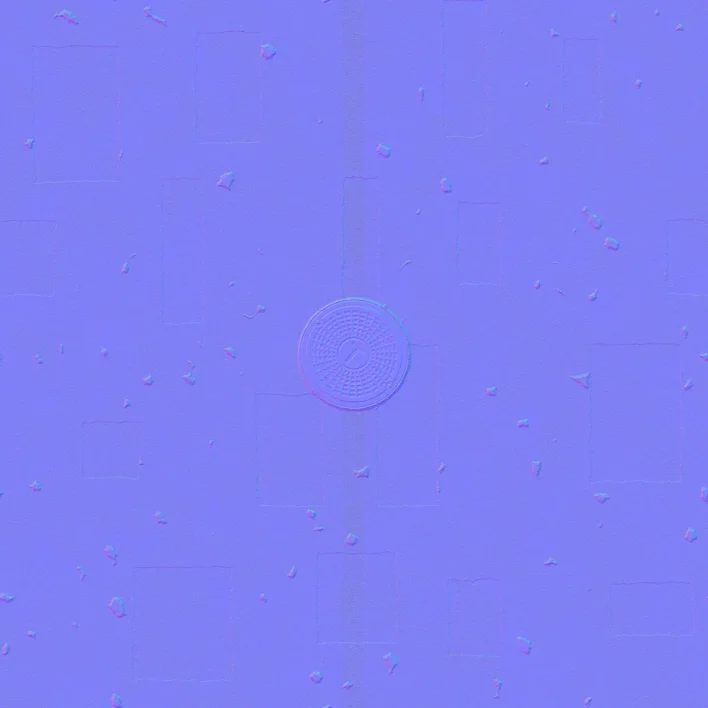 Dusty Asphalt Road PBR Texture