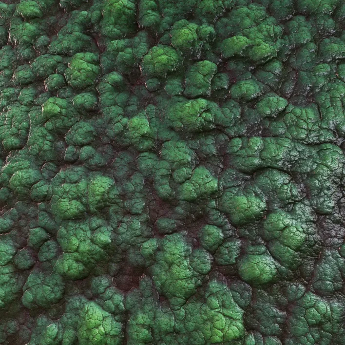 Green Alien Skin PBR Texture