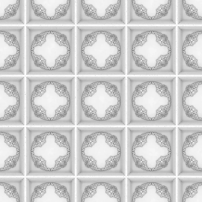 Old Baroque Ceiling PBR Texture