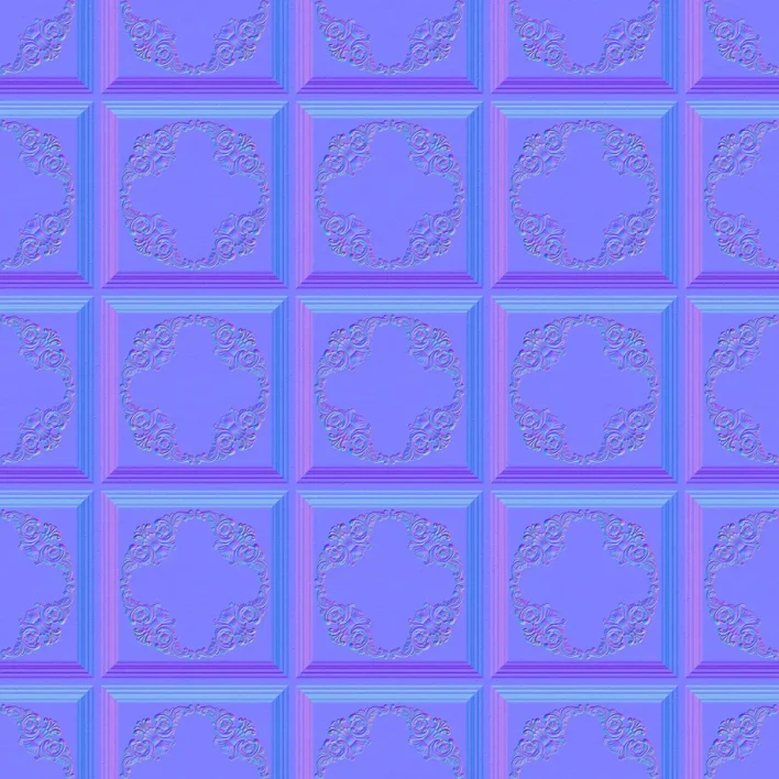 Old Baroque Ceiling PBR Texture