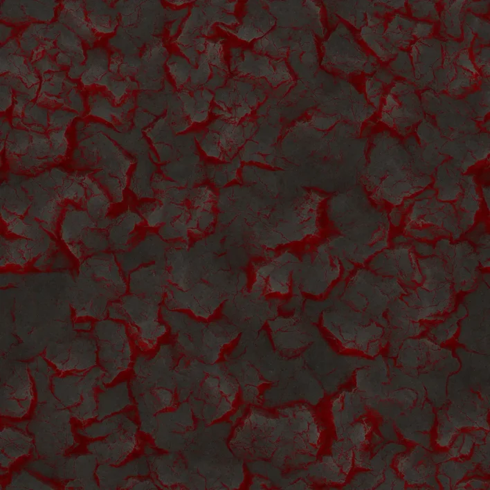 Red Glowing Rock PBR Texture