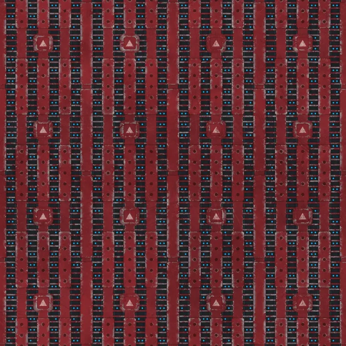 Red Spaceship Grate PBR Texture