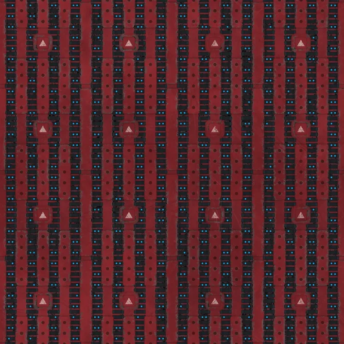 Red Spaceship Grate PBR Texture