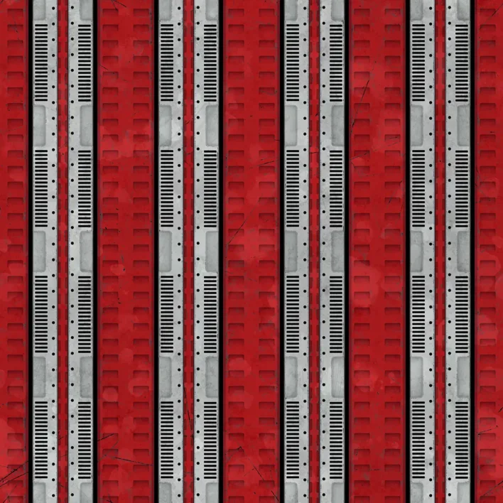 Red White Spaceship PBR Texture