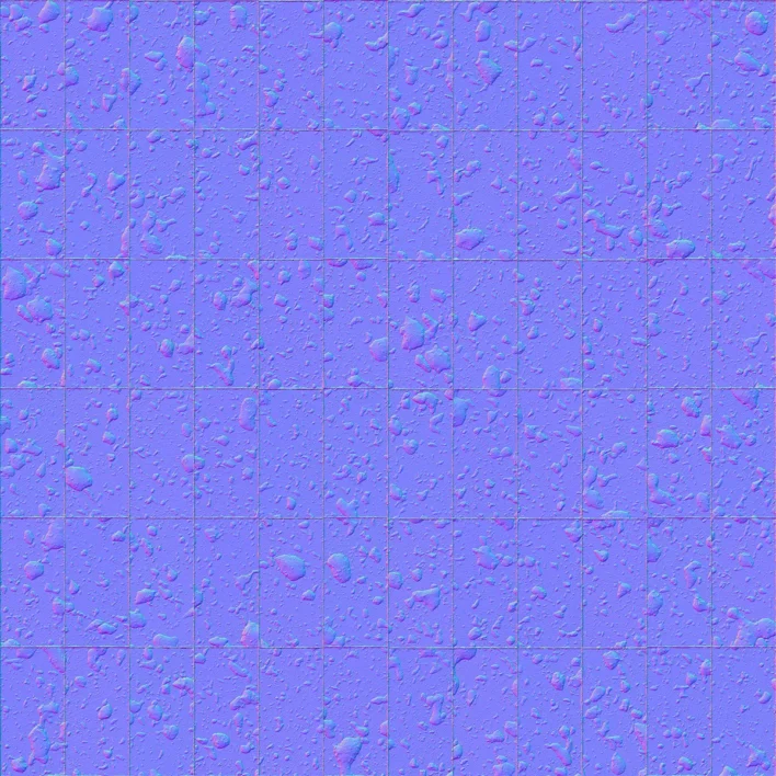 Rough Flat Stone Tiles PBR Texture