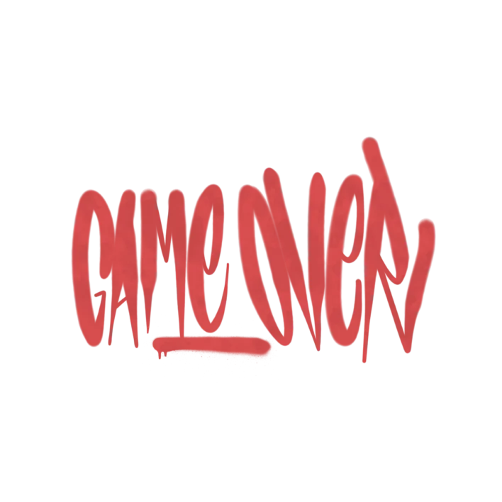 Game Over Tag Spray Paint