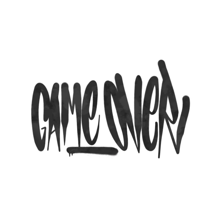 Game Over Tag Spray Paint