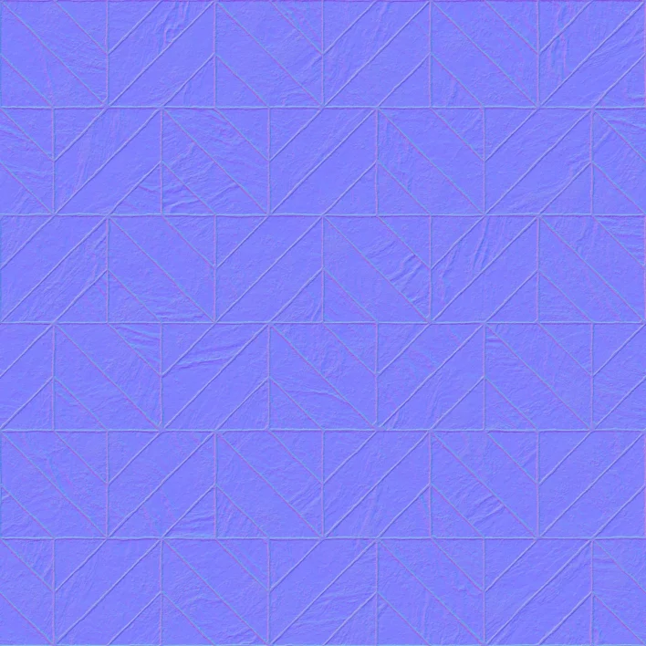 Checkered Stone Tiles PBR Texture