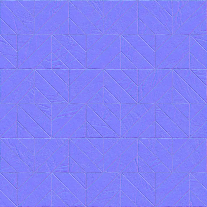 Checkered Stone Tiles PBR Texture