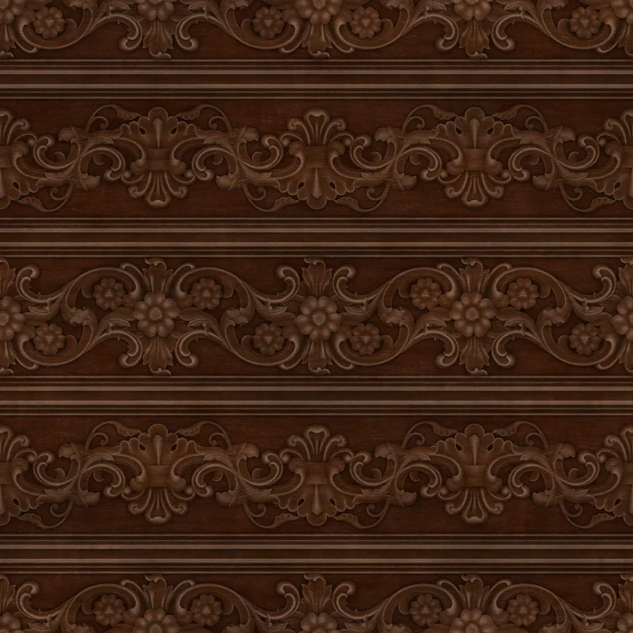 Carved Wood PBR Texture