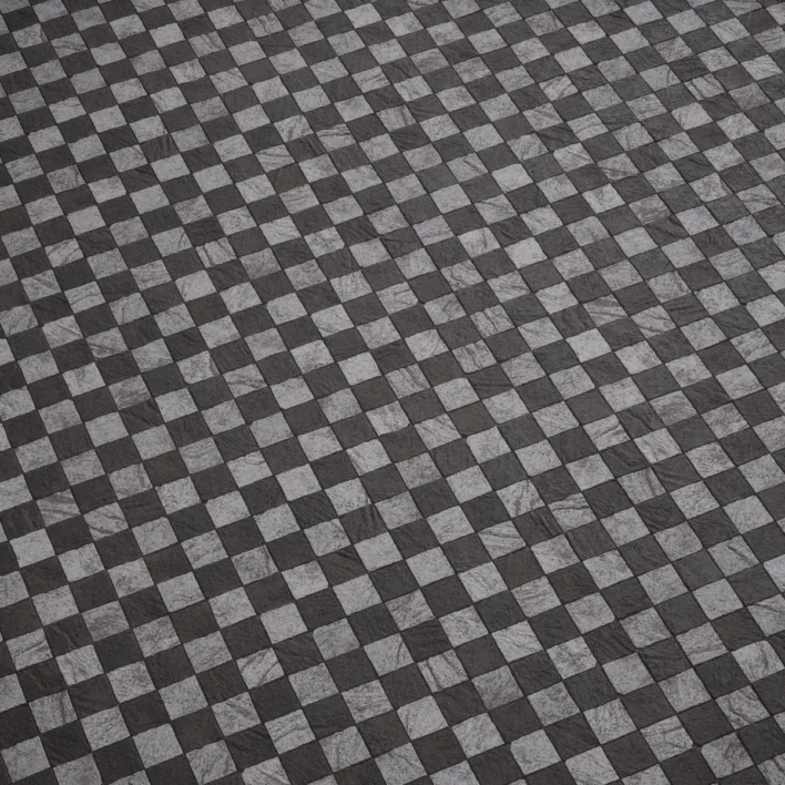 Checkered Stone Tiles PBR Texture