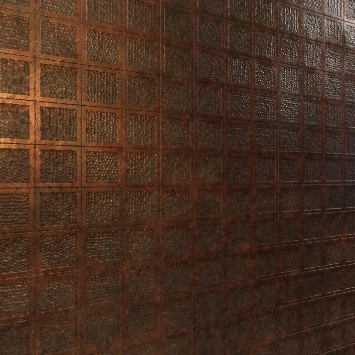 Old Copper Tiles PBR Texture