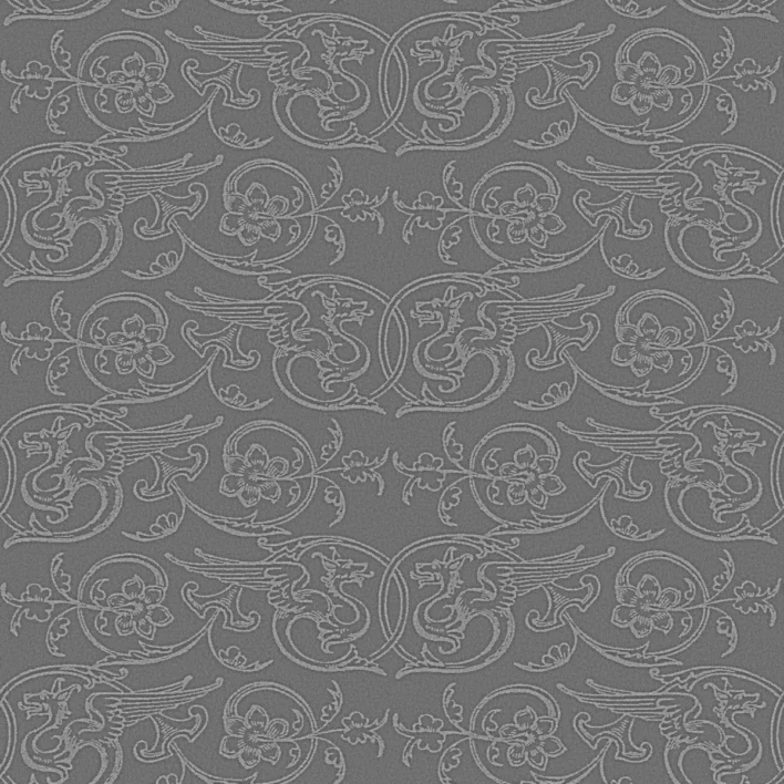 Patterned Blue Gold Fabric PBR Texture