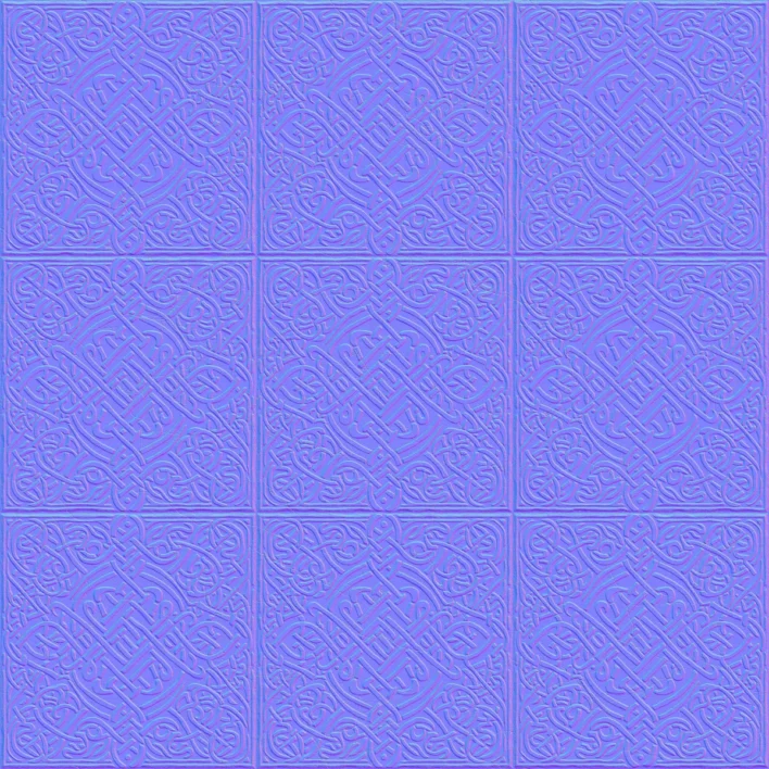 Patterned Stone Tiles PBR Texture