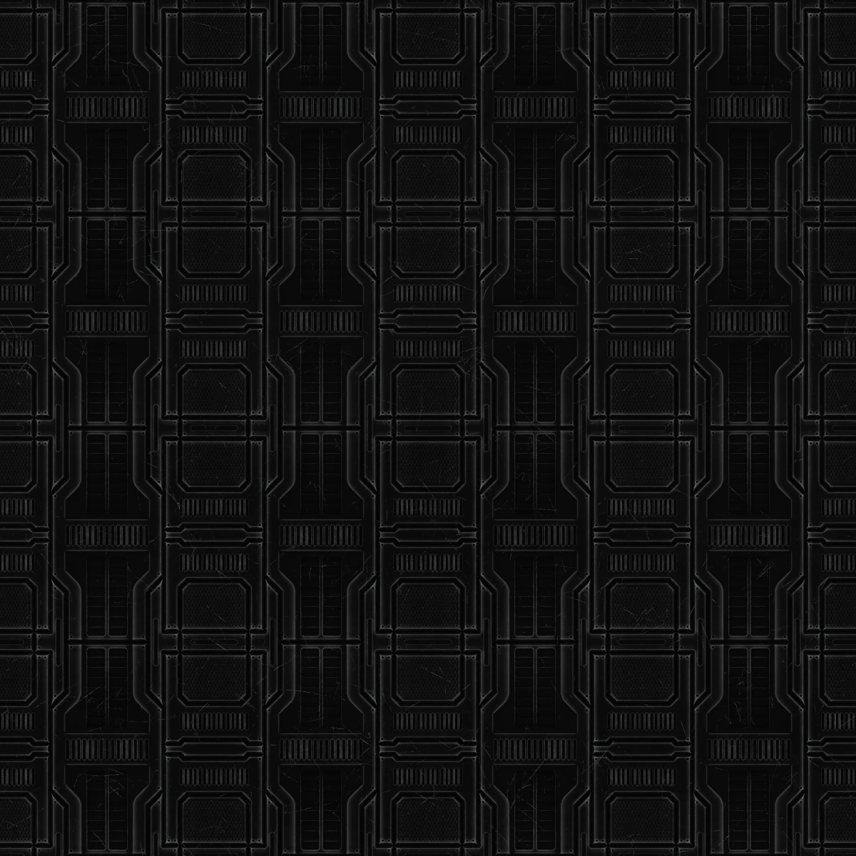 Black Sci-fi Wall Panels