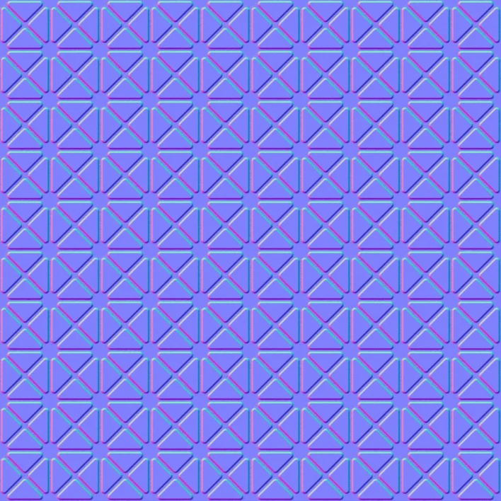 Blue Painted Metal Grate